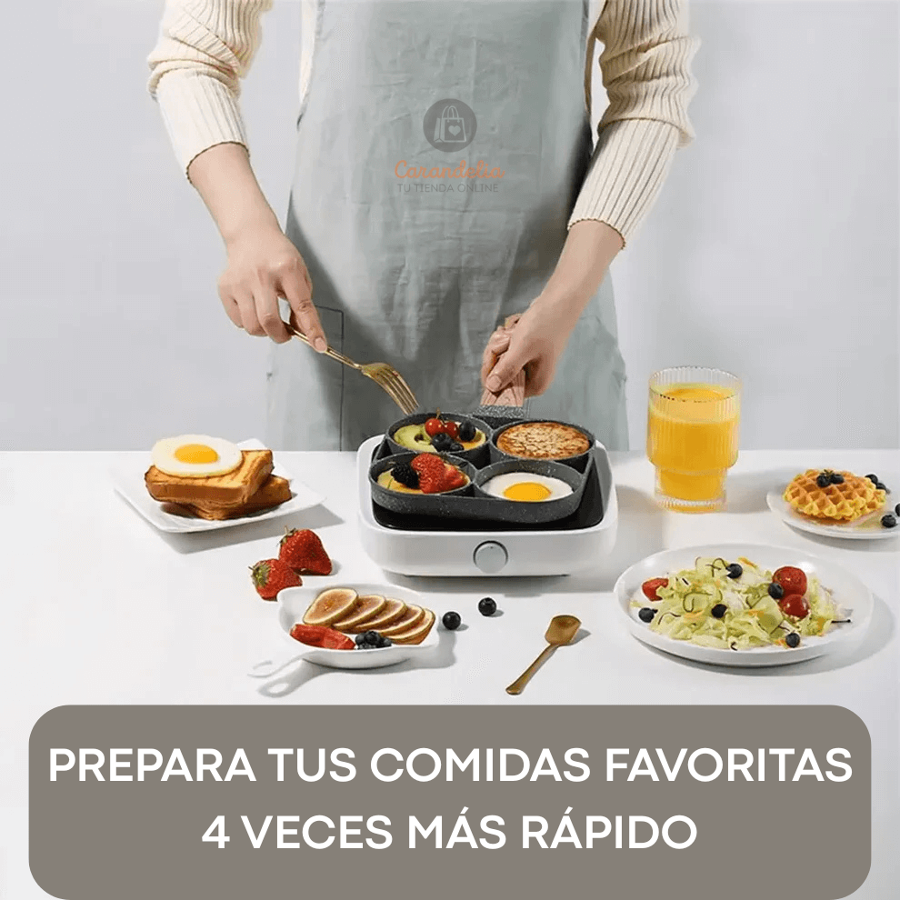 Sartén Antiadherente – Cocina 4 en 1 – Prepara comidas completas en mi ...